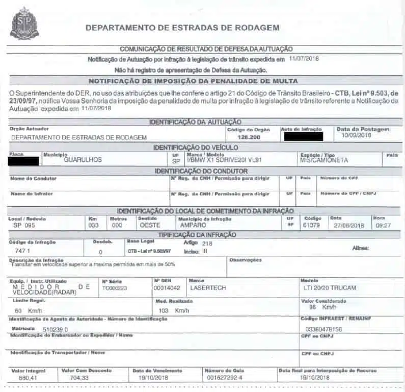 Aprenda Mecanica com Murilo: Recurso de Multa Por Excesso de Velocidade ... Aprenda Mecanica com Murilo: Recurso de Multa Por Excesso de Velocidade ...